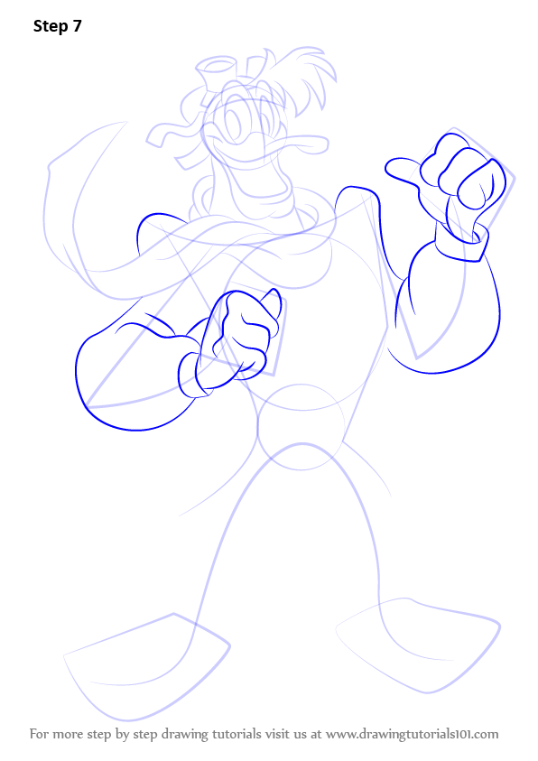 How to Draw Launchpad McQuack from DuckTales (DuckTales) Step by Step ...
