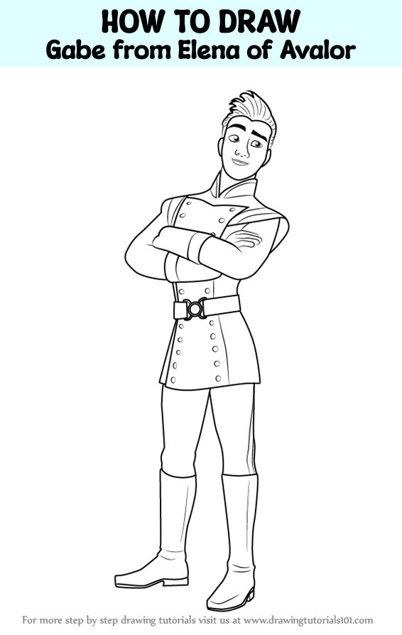 How to Draw Gabe from Elena of Avalor (Elena of Avalor) Step by Step ...