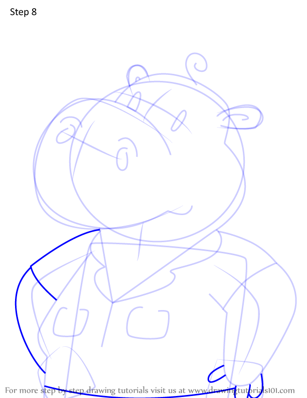 How to Draw Mrs. Hippo from Elinor Wonders Why (Elinor Wonders Why ...