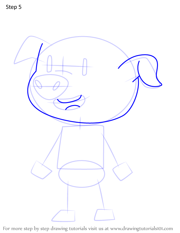 How to Draw Rudy Pig from Elinor Wonders Why (Elinor Wonders Why) Step ...
