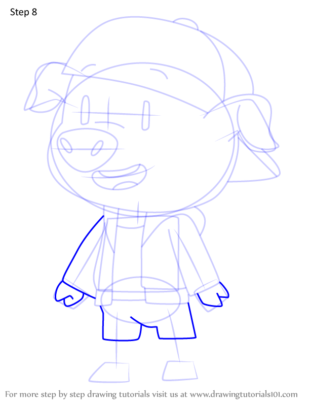 How to Draw Rudy Pig from Elinor Wonders Why (Elinor Wonders Why) Step ...