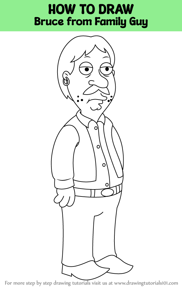 How to Draw Bruce from Family Guy (Family Guy) Step by Step ...