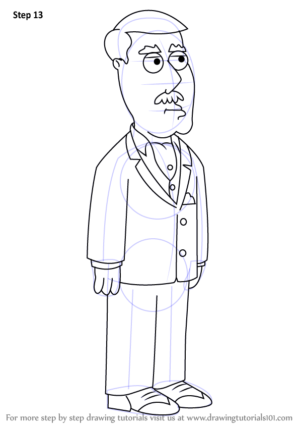 How to Draw Carter Pewterschmidt from Family Guy (Family Guy) Step by ...