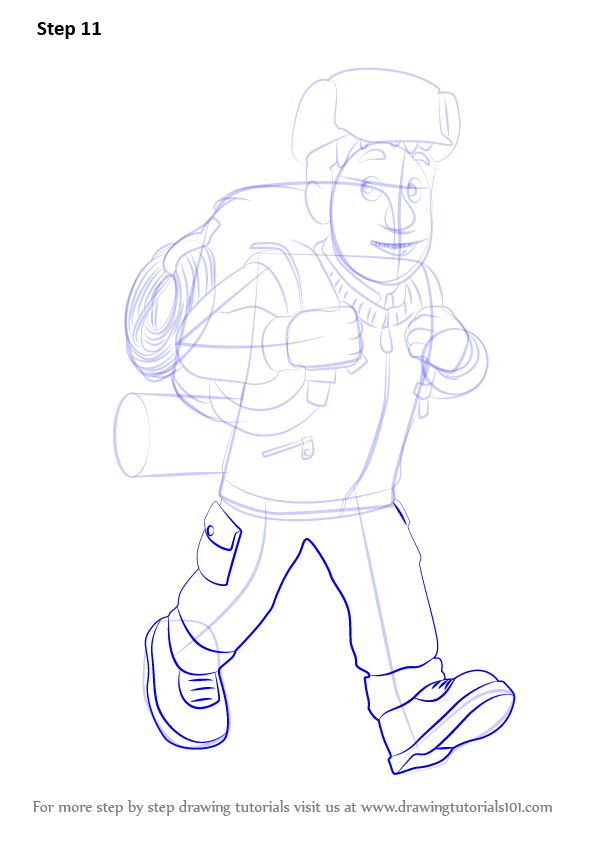 How to Draw Moose Roberts from Fireman Sam (Fireman Sam) Step by Step ...