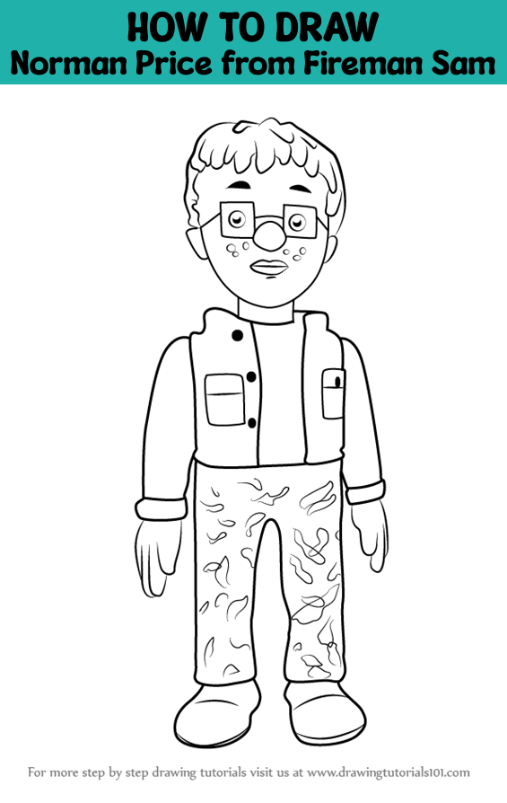How to Draw Norman Price from Fireman Sam (Fireman Sam) Step by Step ...