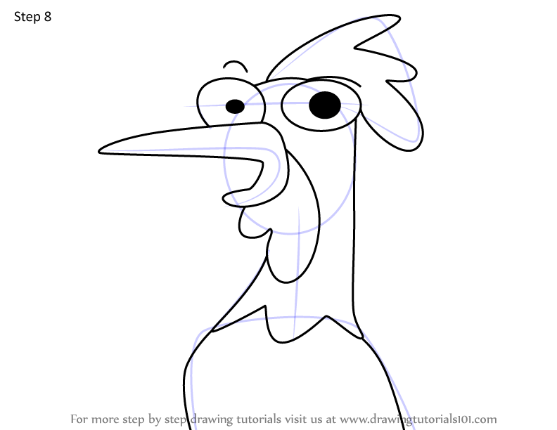 How to Draw Chicken from Fish Hooks (Fish Hooks) Step by Step ...