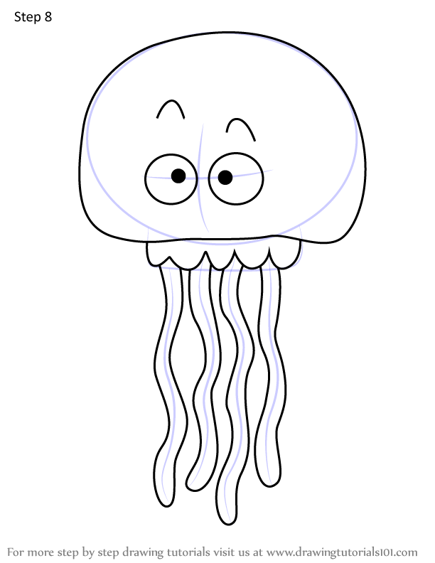 How to Draw Jellyfish from Fish Hooks (Fish Hooks) Step by Step ...