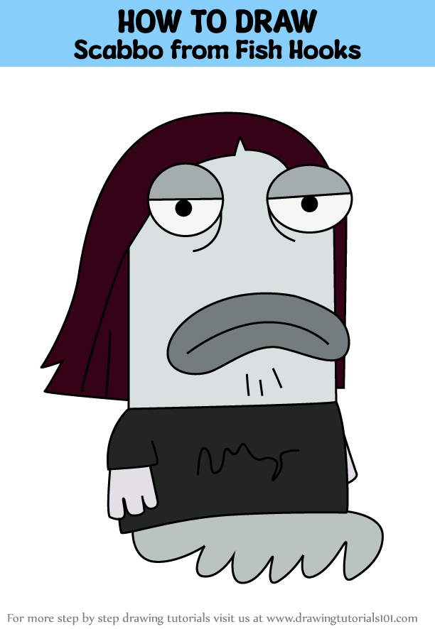 How to Draw Scabbo from Fish Hooks (Fish Hooks) Step by Step ...