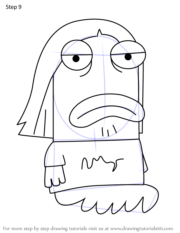 How to Draw Scabbo from Fish Hooks (Fish Hooks) Step by Step ...