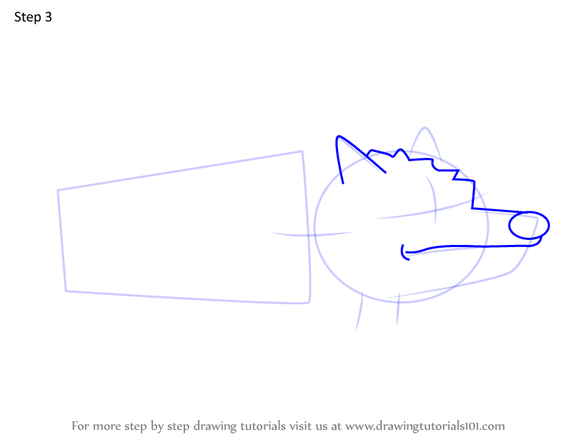 How to Draw Wolf Fish from Fish Hooks (Fish Hooks) Step by Step ...