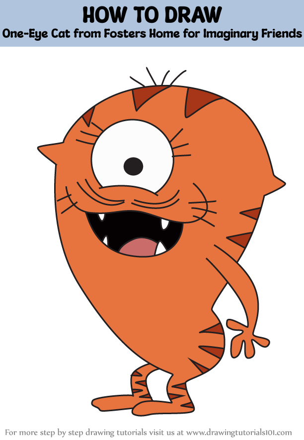 How to Draw One-Eye Cat from Fosters Home for Imaginary Friends ...