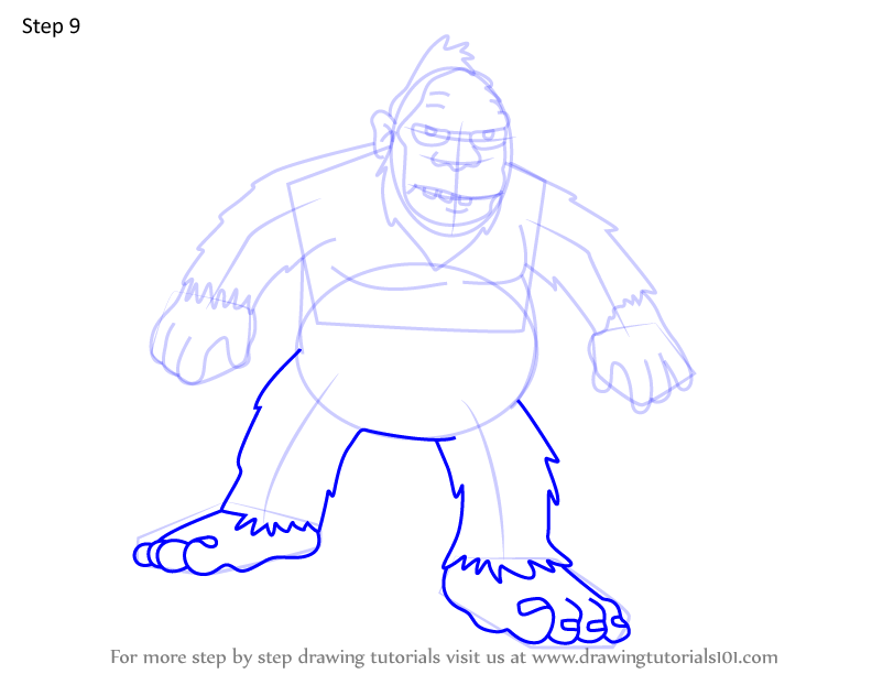 How to Draw Bigfoot from Futurama (Futurama) Step by Step ...