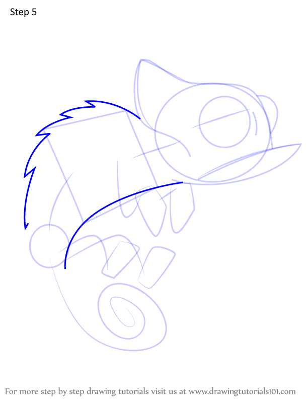 How to Draw Pet Chameleon from Get Blake! (Get Blake!) Step by Step | DrawingTutorials101.com