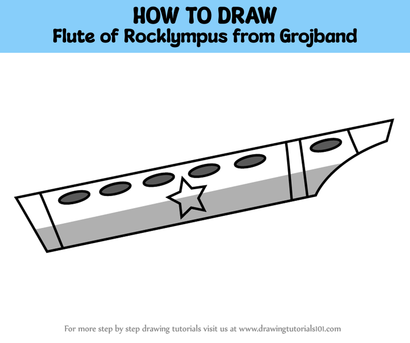 How To Draw Flute Step By Step