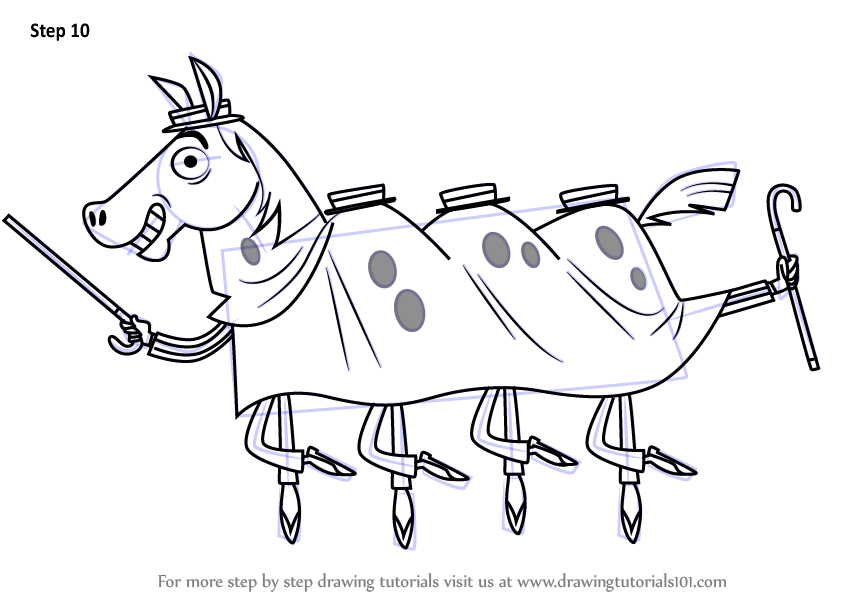 How to Draw Four Man Horse from Grojband (Grojband) Step by Step ...