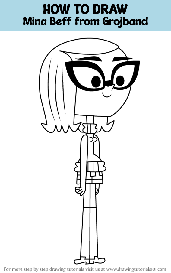 How to Draw Mina Beff from Grojband (Grojband) Step by Step ...