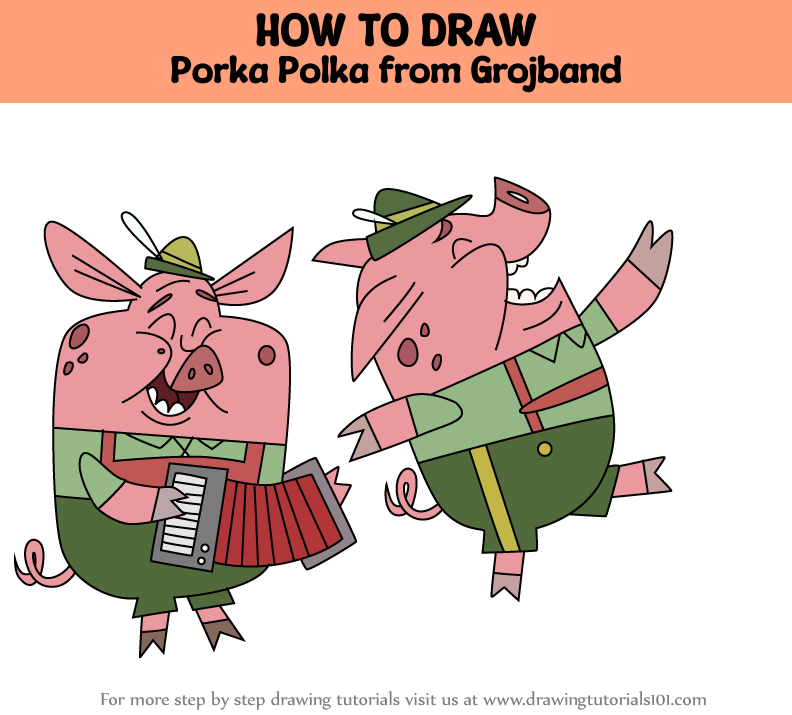 How to Draw Porka Polka from Grojband (Grojband) Step by Step ...