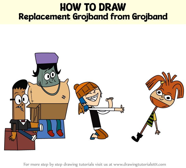 How to Draw Replacement Grojband from Grojband (Grojband) Step by Step ...