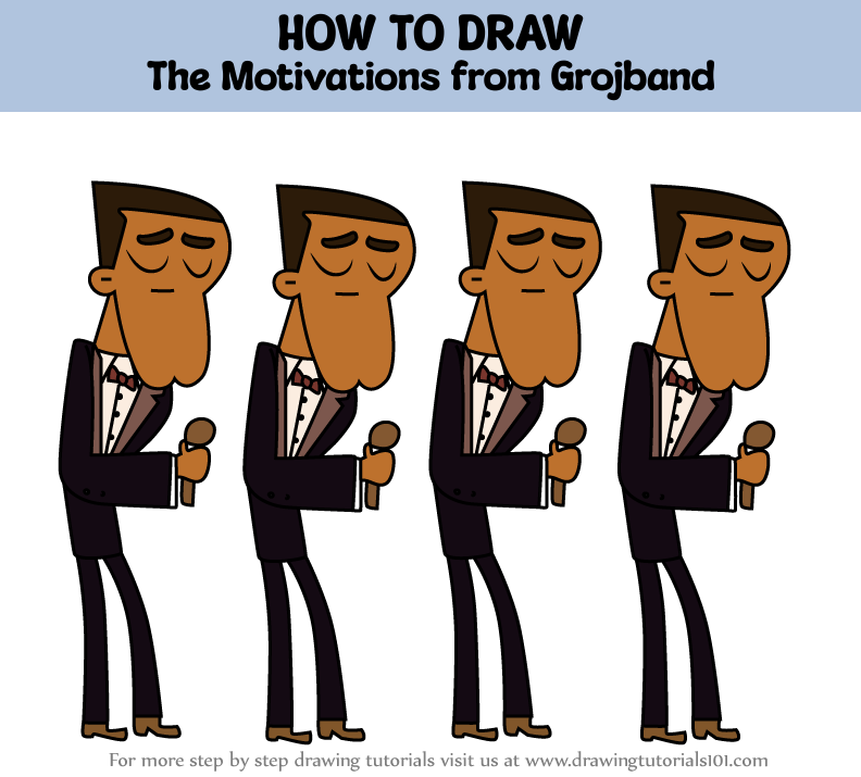 How to Draw The Motivations from Grojband (Grojband) Step by Step ...