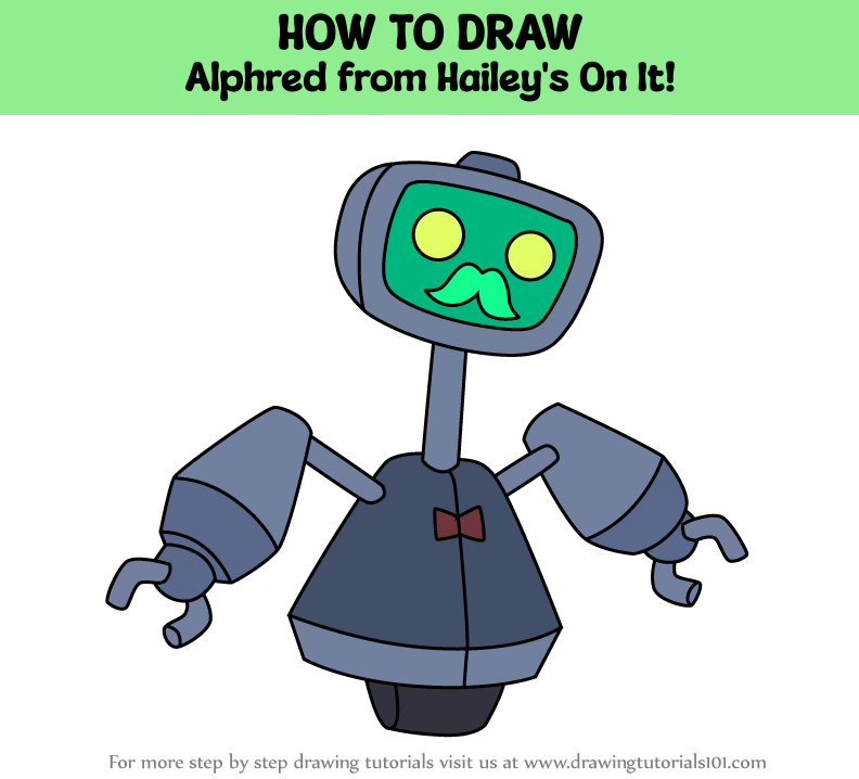 How to Draw Alphred from Hailey's On It! (Hailey's On It!) Step by Step ...