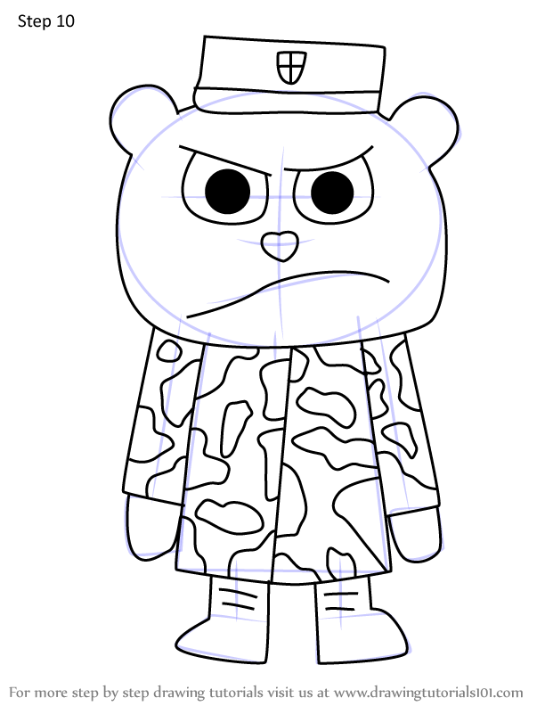 How to Draw Acidice from Happy Tree Friends (Happy Tree Friends) Step ...
