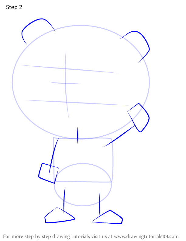How to Draw Ahoy from Happy Tree Friends (Happy Tree Friends) Step by ...