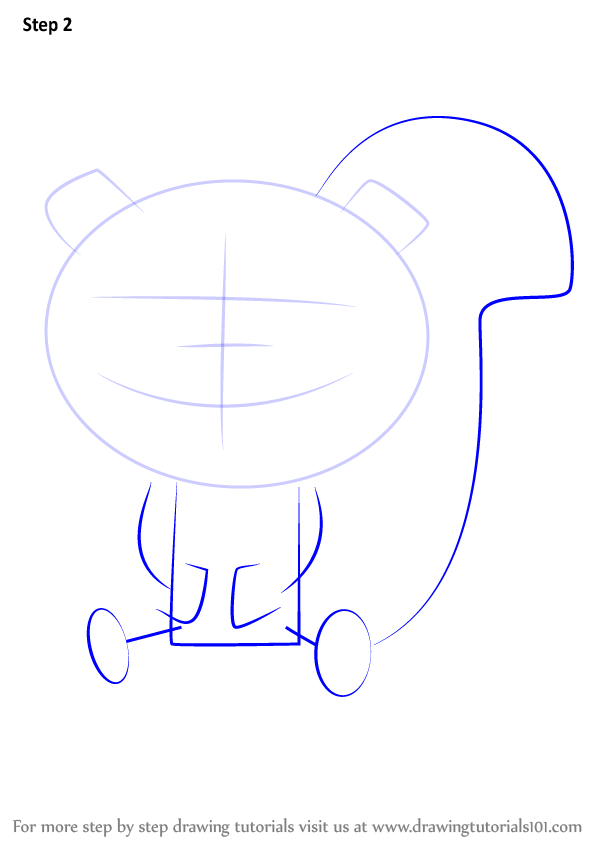 How to Draw Nutty from Happy Tree Friends (Happy Tree Friends) Step by ...