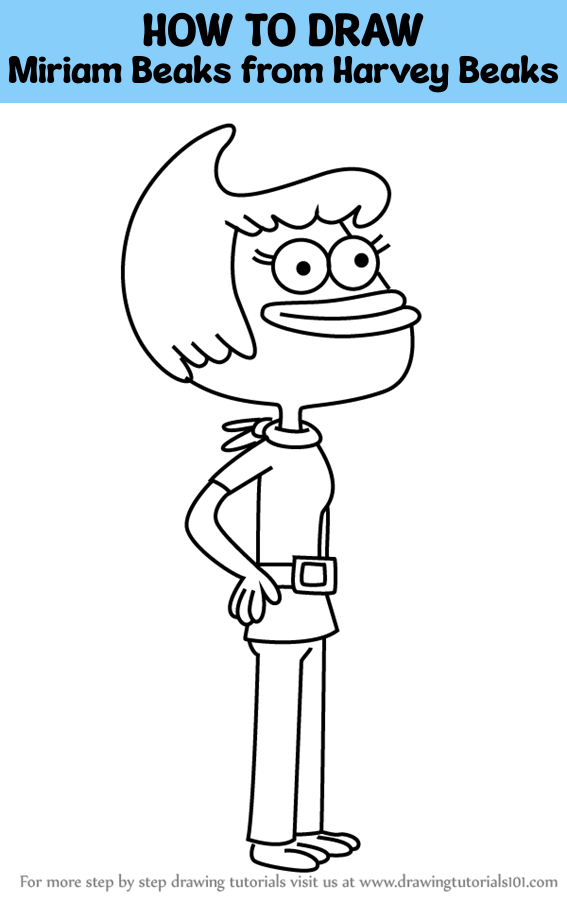 How to Draw Miriam Beaks from Harvey Beaks (Harvey Beaks) Step by Step ...