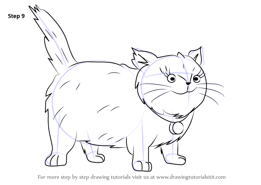 How to Draw Fluffy the Cat from Horrid Henry (Horrid Henry) Step by ...