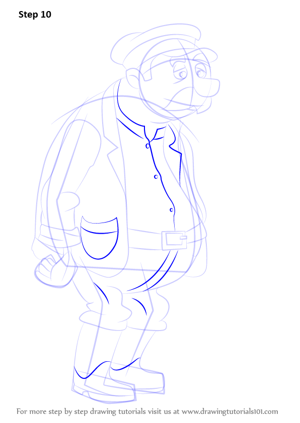 How to Draw Park Keeper from Horrid Henry (Horrid Henry) Step by Step ...