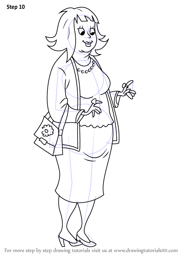 How to Draw Rich Aunt Ruby from Horrid Henry (Horrid Henry) Step by ...