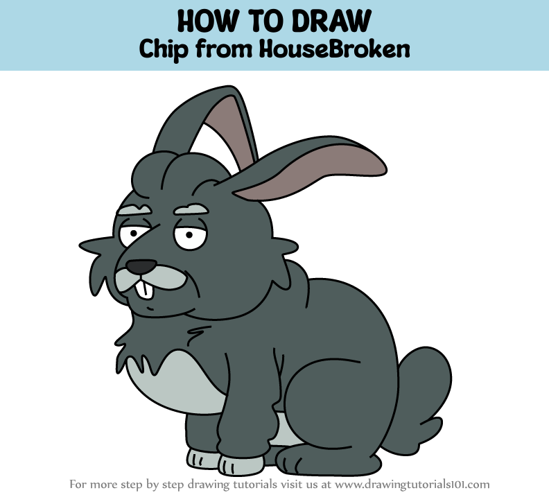 How to Draw Chip from HouseBroken (HouseBroken) Step by Step ...