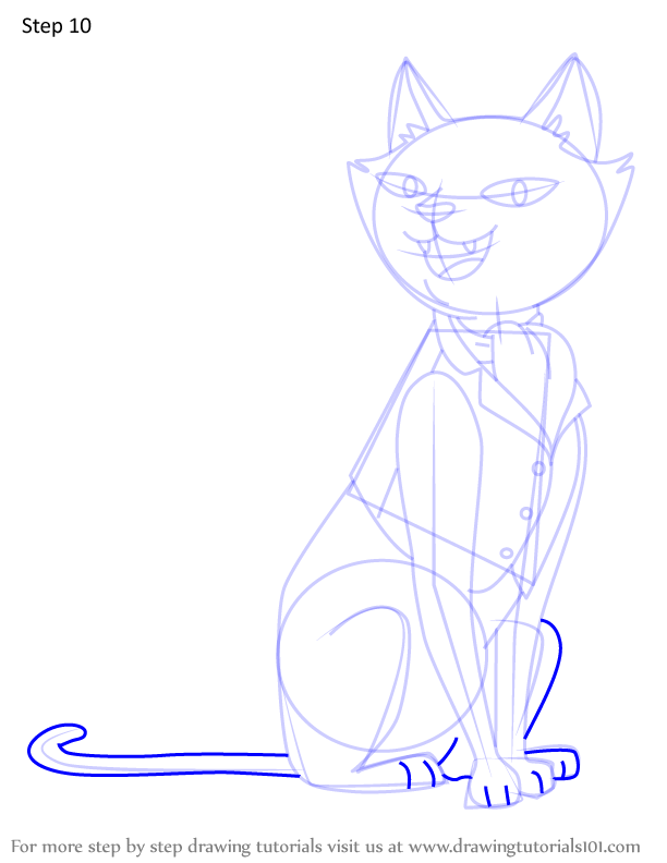 How to Draw The Cat from Infinity Train (Infinity Train) Step by Step ...