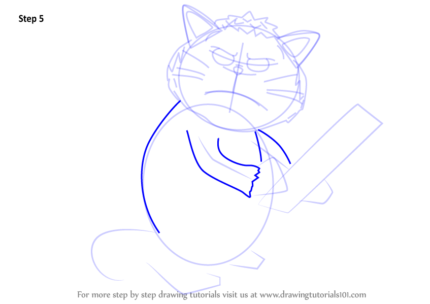 How to Draw MAD Cat from Inspector Gadget (Inspector Gadget) Step by ...