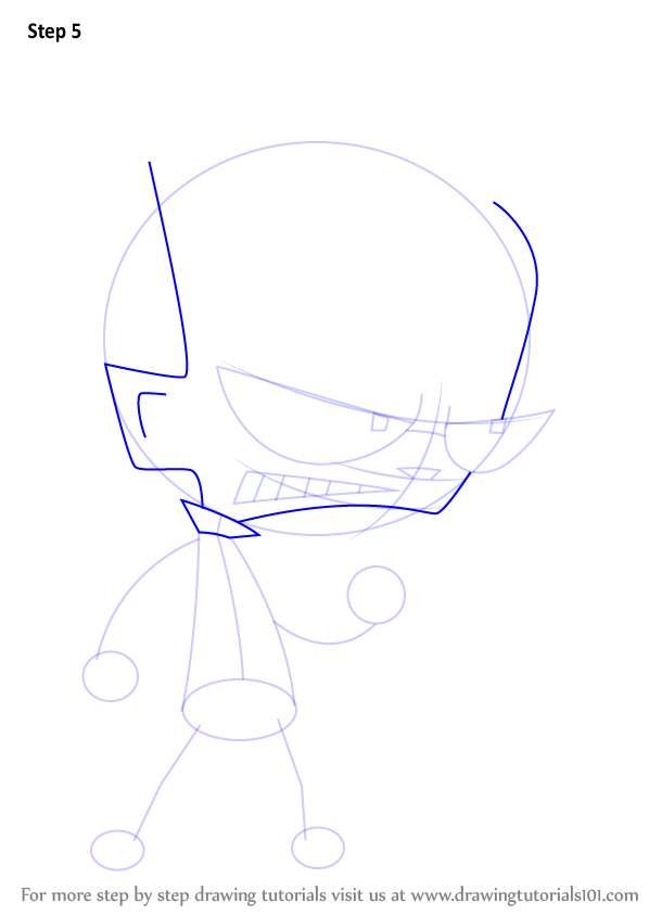 How to Draw Dib from Invader Zim (Invader Zim) Step by Step | DrawingTutorials101.com