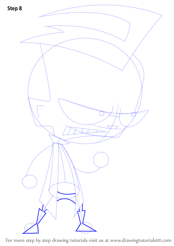 How to Draw Dib from Invader Zim (Invader Zim) Step by Step | DrawingTutorials101.com