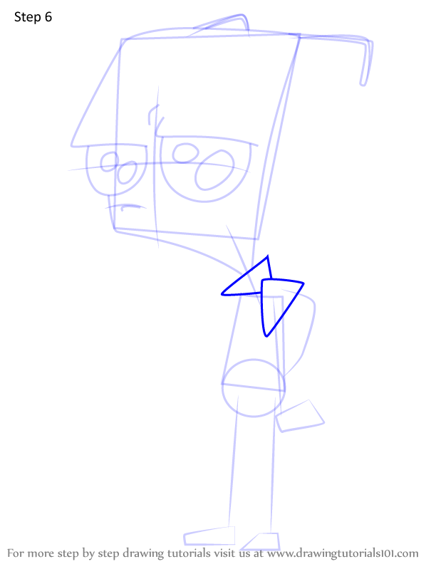 How to Draw Invader Flobee from Invader Zim (Invader Zim) Step by Step | DrawingTutorials101.com