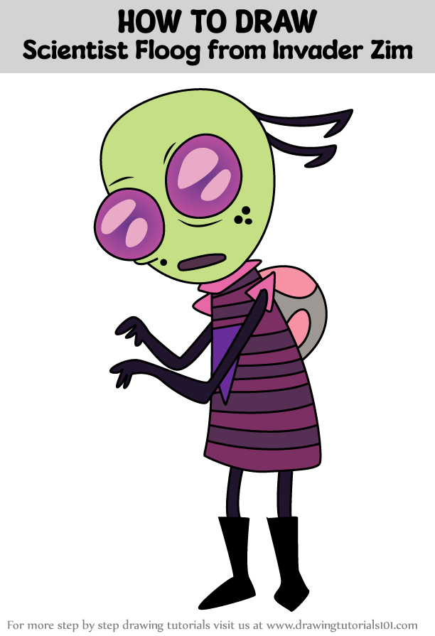 How to Draw Scientist Floog from Invader Zim (Invader Zim) Step by Step ...