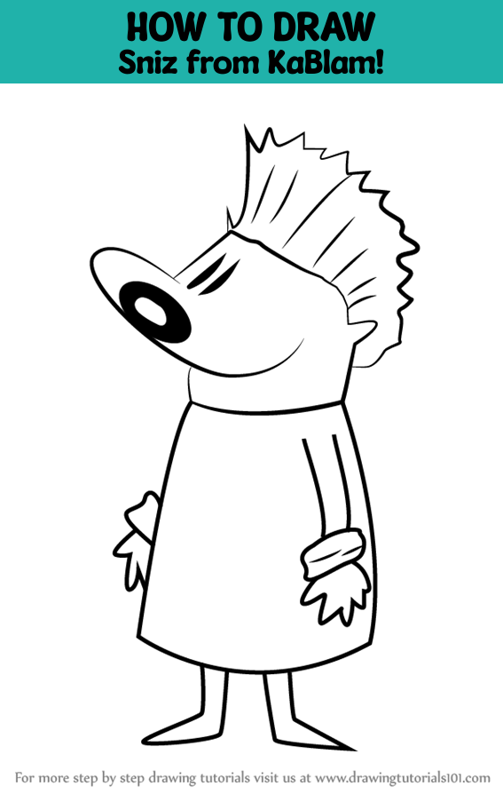 How to Draw Sniz from KaBlam! (KaBlam!) Step by Step ...