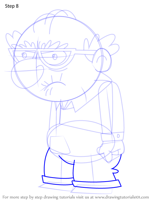 How to Draw Grandpa Buttowski from Kick Buttowski (Kick Buttowski) Step ...