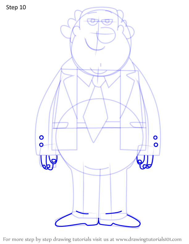 How to Draw Mr. Perkins from Kick Buttowski (Kick Buttowski) Step by ...