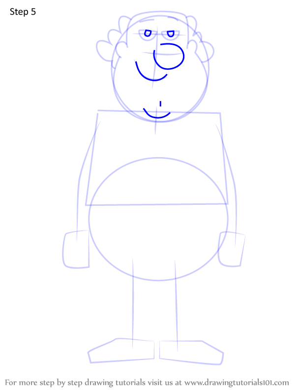 How to Draw Mr. Perkins from Kick Buttowski (Kick Buttowski) Step by ...