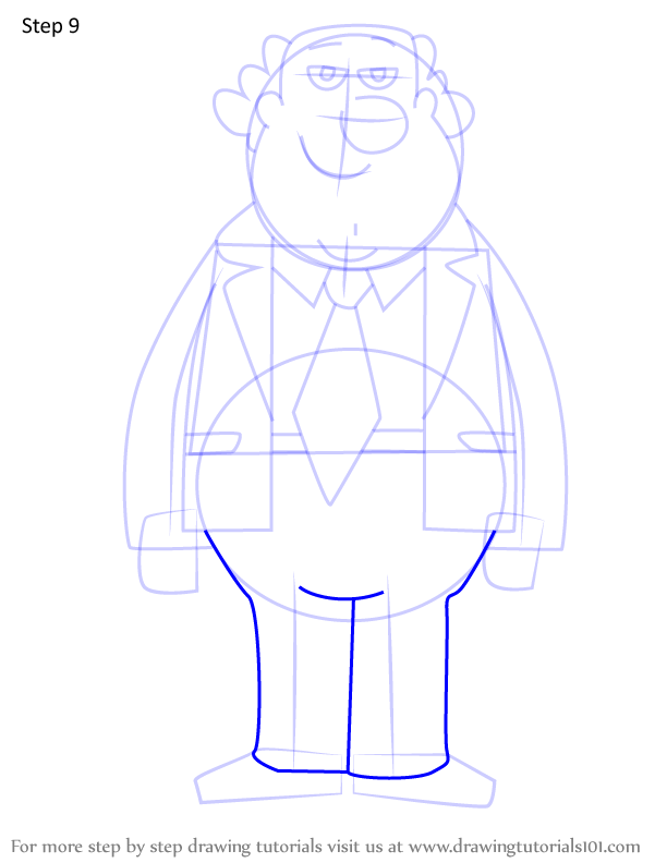 How to Draw Mr. Perkins from Kick Buttowski (Kick Buttowski) Step by ...