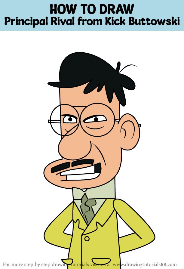 How to Draw Principal Rival from Kick Buttowski (Kick Buttowski) Step ...