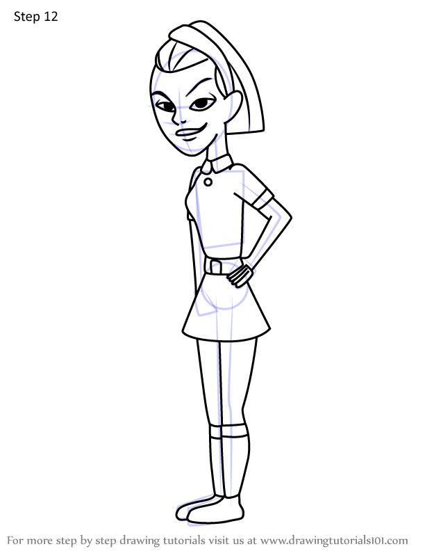 How to Draw Justine Flanner from Kim Possible (Kim Possible) Step by ...