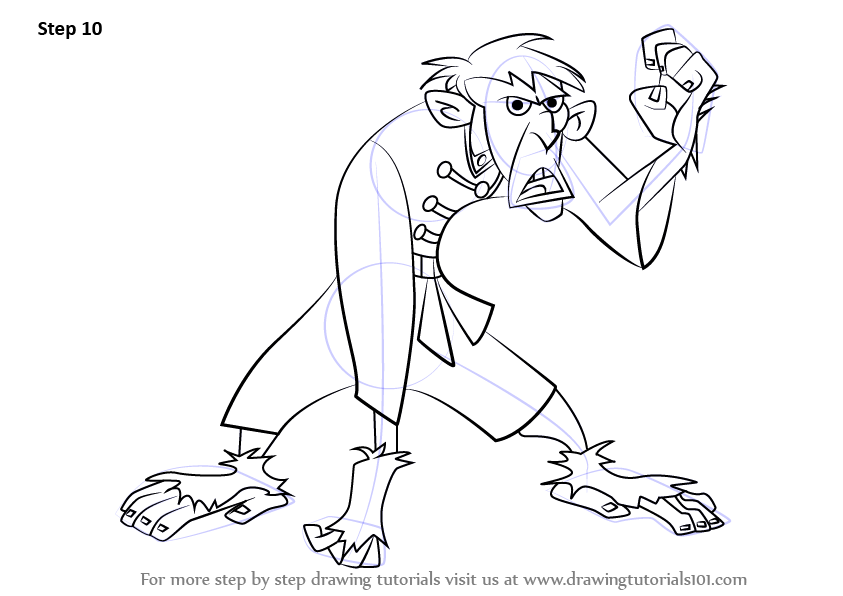 How to Draw Monkey Fist from Kim Possible (Kim Possible) Step by Step ...