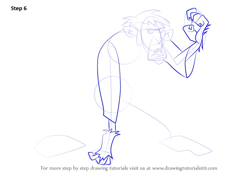 How to Draw Monkey Fist from Kim Possible (Kim Possible) Step by Step ...