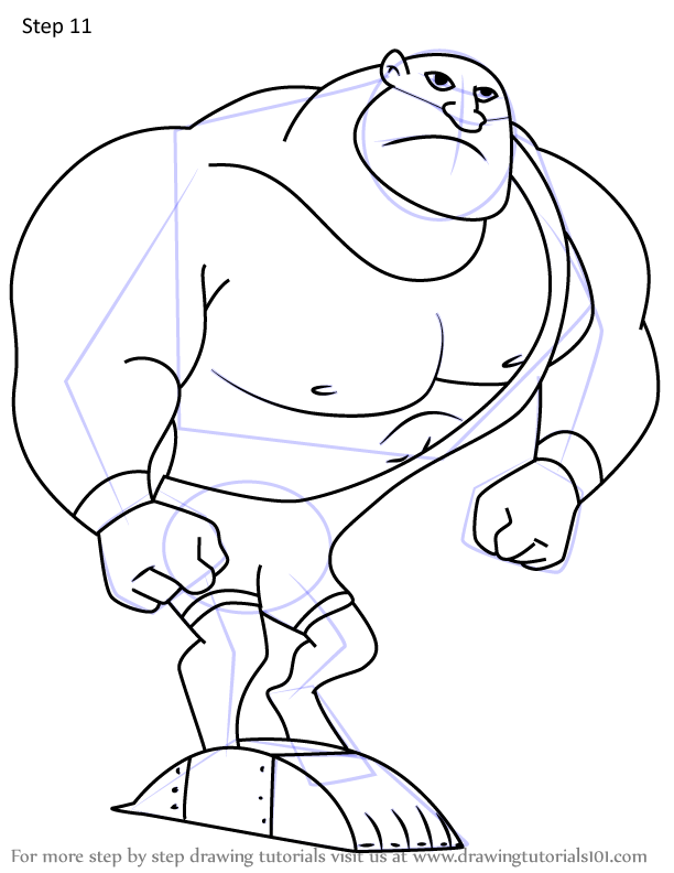 How to Draw Steel Toe from Kim Possible (Kim Possible) Step by Step ...