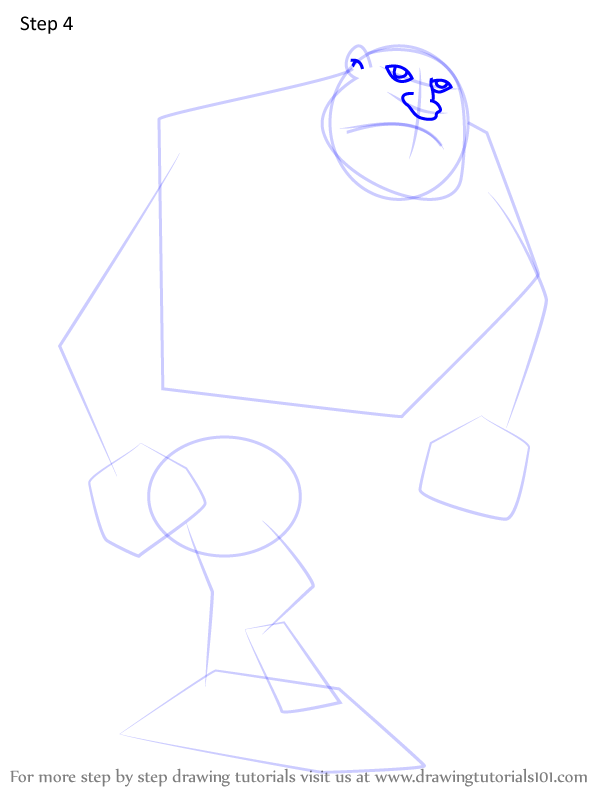 How to Draw Steel Toe from Kim Possible (Kim Possible) Step by Step ...