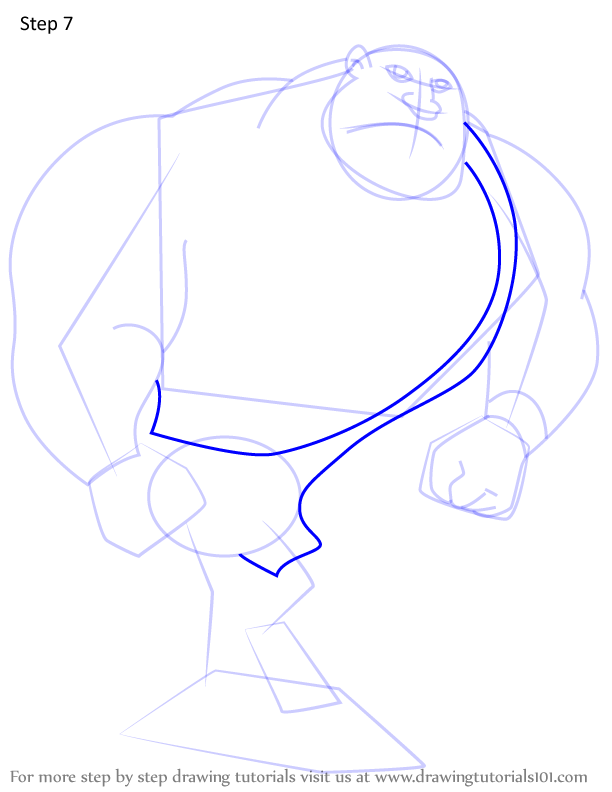 How to Draw Steel Toe from Kim Possible (Kim Possible) Step by Step ...